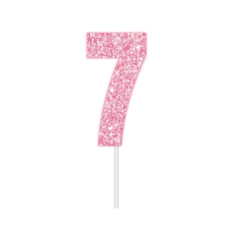 Gifts Greetings IG Design Group Party Cake Topper - Glitter Pink Number 4