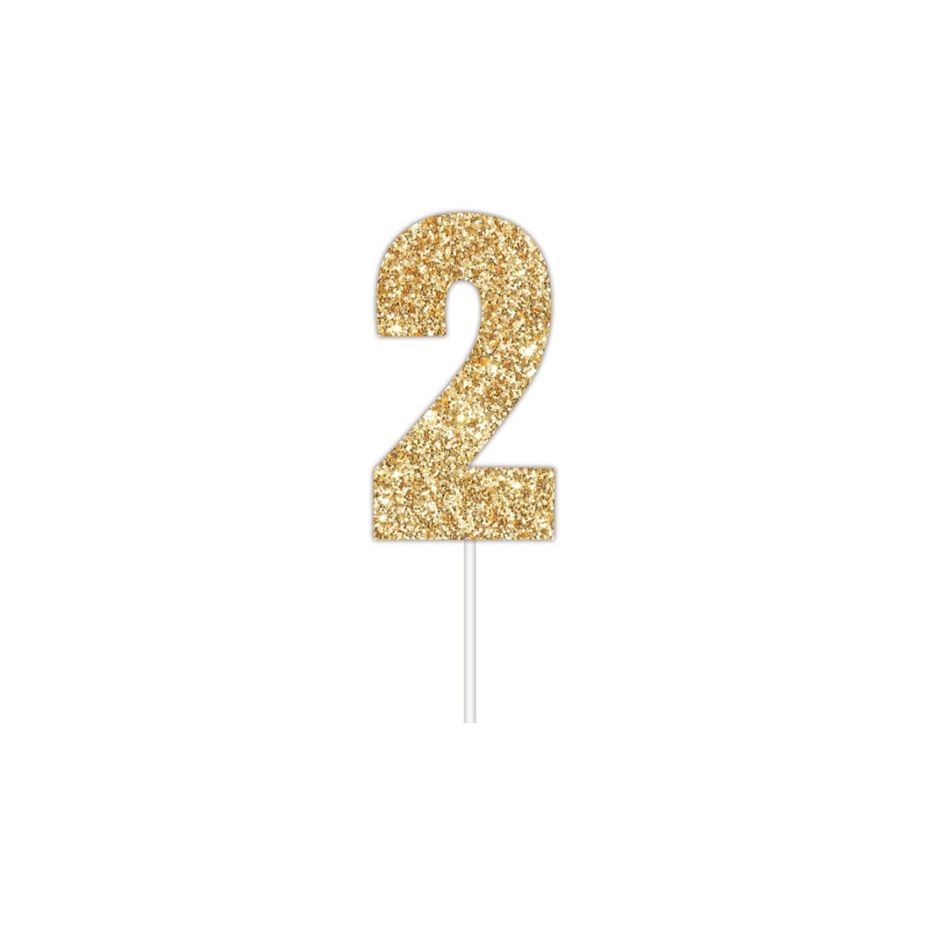 Gifts Greetings Artwrap Gold Party Cake Toppers - Number 2